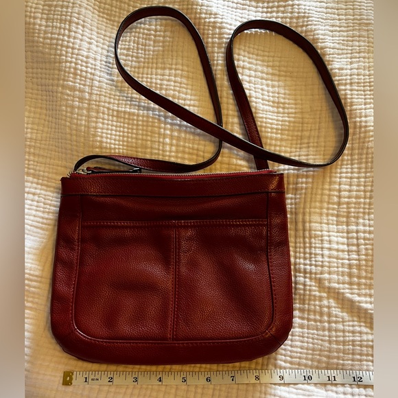 Tignanello | Bags | Deep Red Leather Crossbody Purse | Poshmark